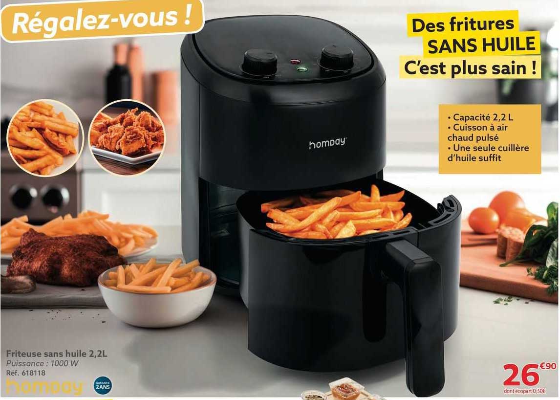 Promo Friteuse Sans Huile 2,2 L Homday chez GiFi - iCatalogue.fr
