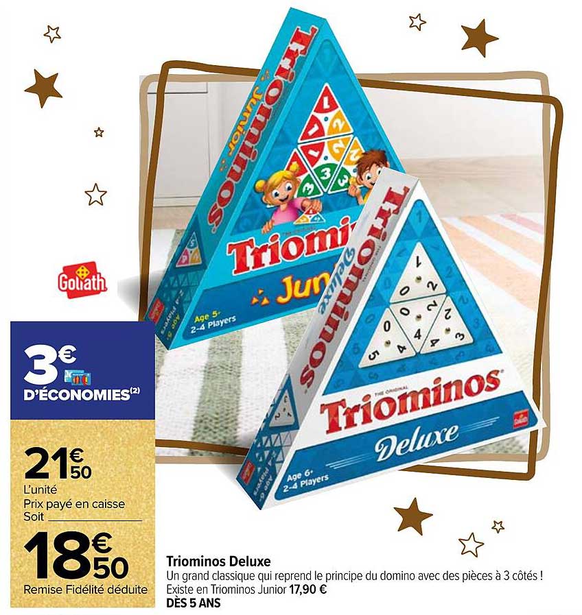 Promo Triominos Deluxe Goliath chez Carrefour - iCatalogue.fr