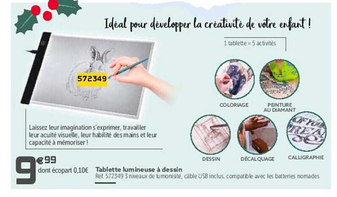 Promo Tablette Lumineuse à Dessin chez GiFi - iCatalogue.fr
