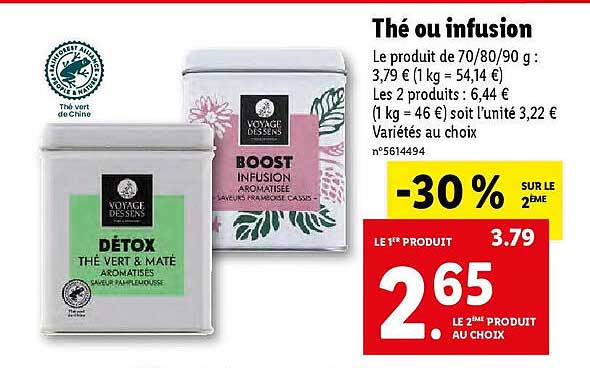 Promo Thé Ou Infusion chez Lidl - iCatalogue.fr