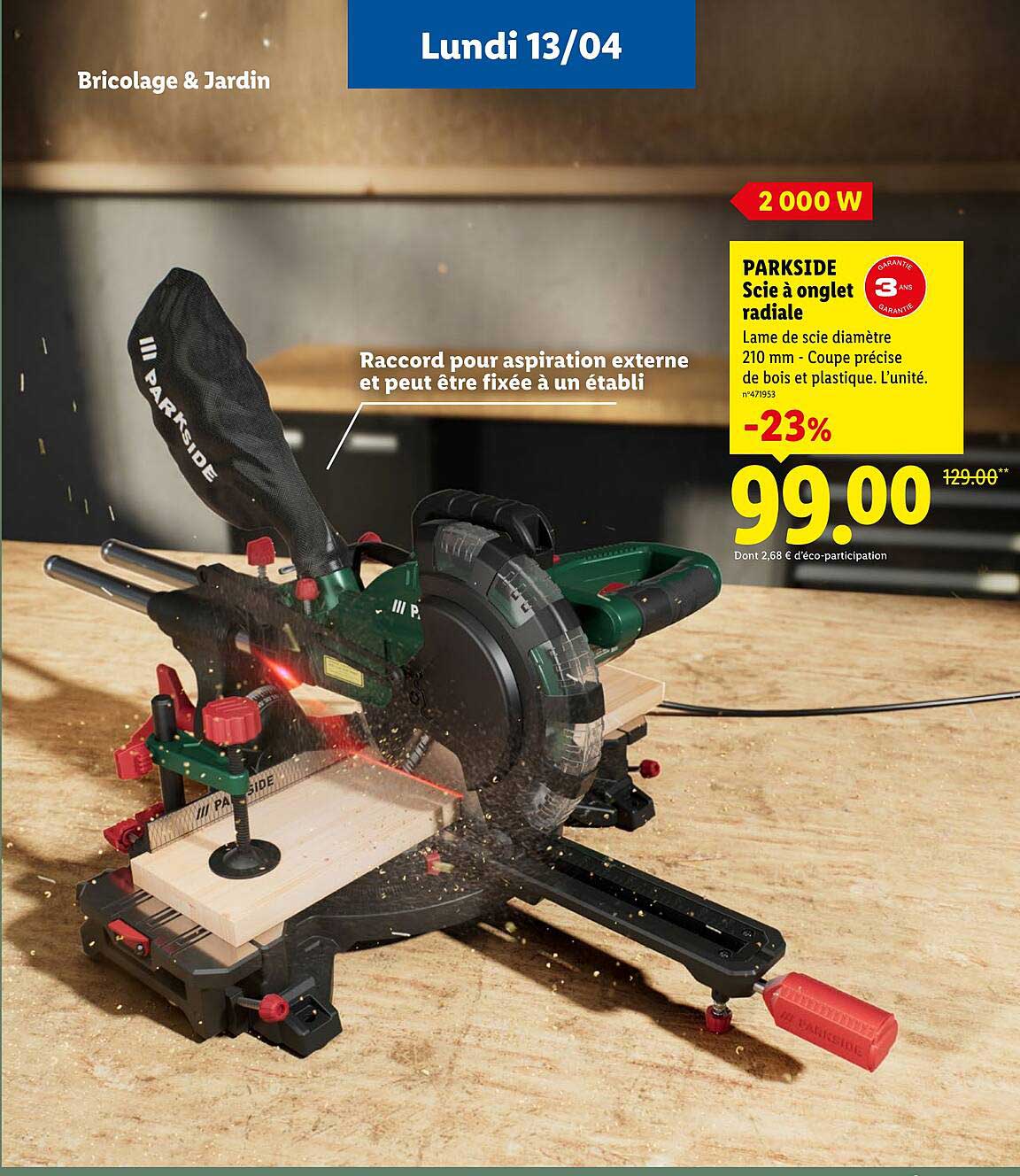 Scie Onglet Radial Parkside