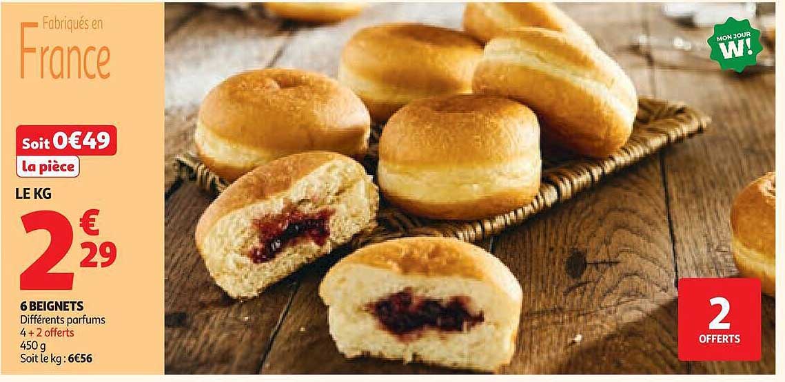 Promo 6 BEIGNETS chez Auchan - iCatalogue.fr