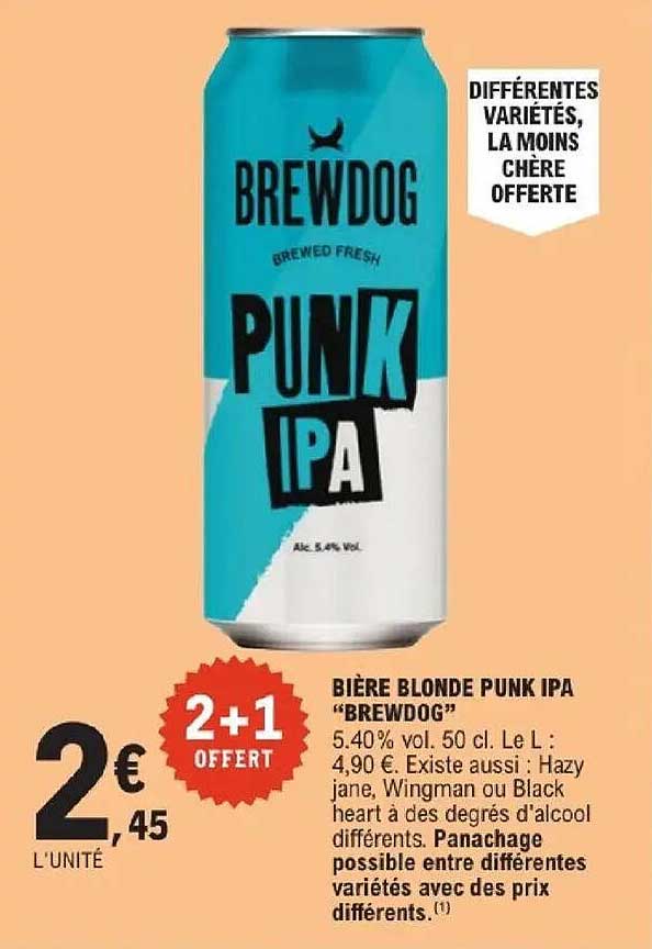 Promo BrewDog Punk IPA chez E.Leclerc - iCatalogue.fr