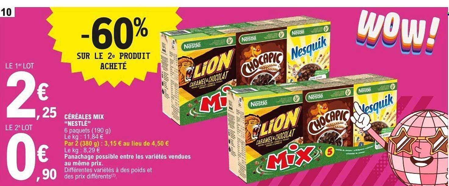 Promo Céréales Mix Nestlé chez E.Leclerc - iCatalogue.fr