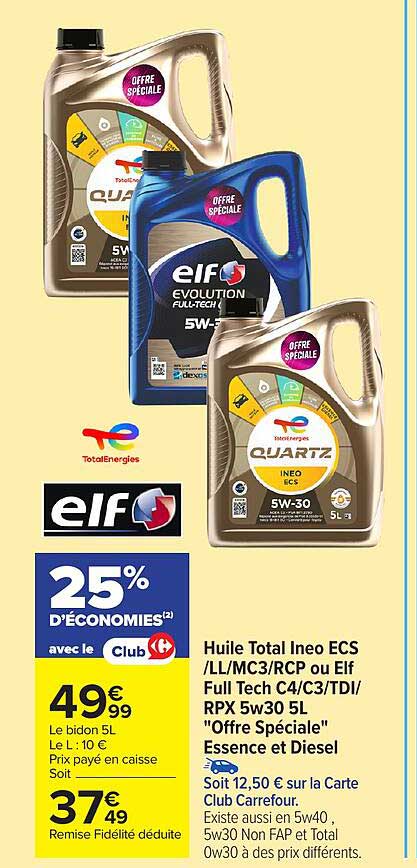 Promo Elf chez Carrefour - iCatalogue.fr