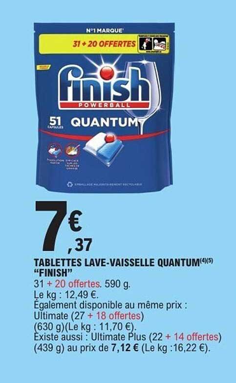 Promo Finish Quantum chez E.Leclerc - iCatalogue.fr