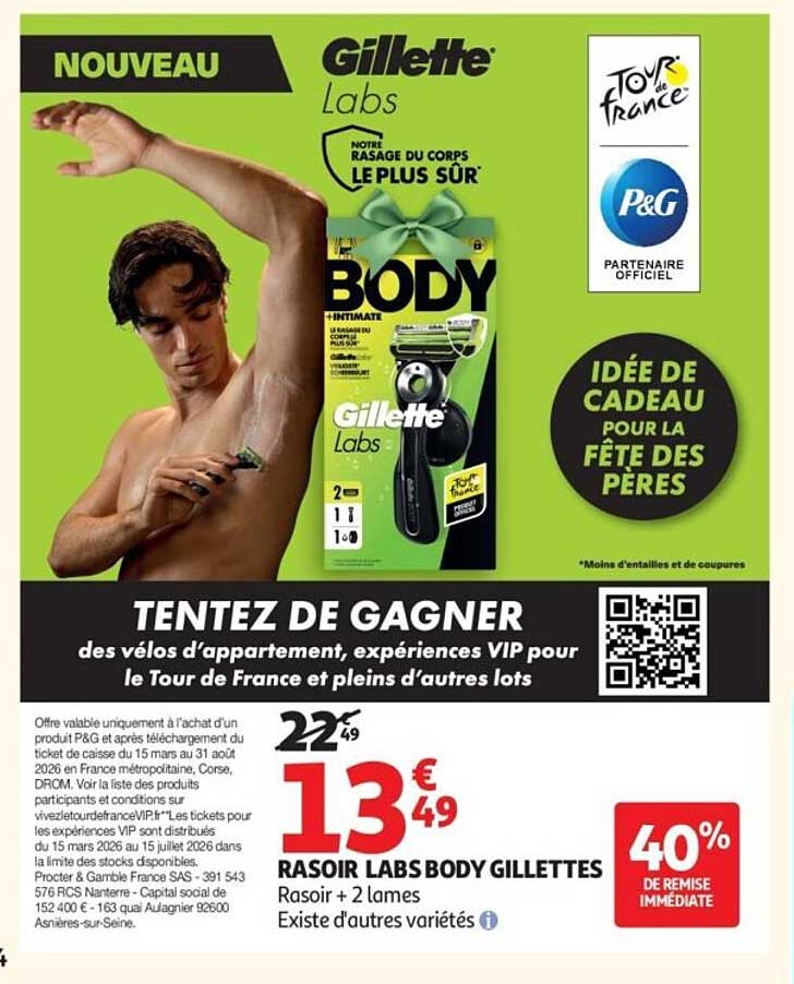 Promo Gillette Labs Body chez Auchan - iCatalogue.fr