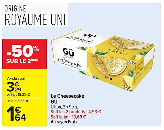 Promo Gü Le Cheesecake chez Carrefour - iCatalogue.fr