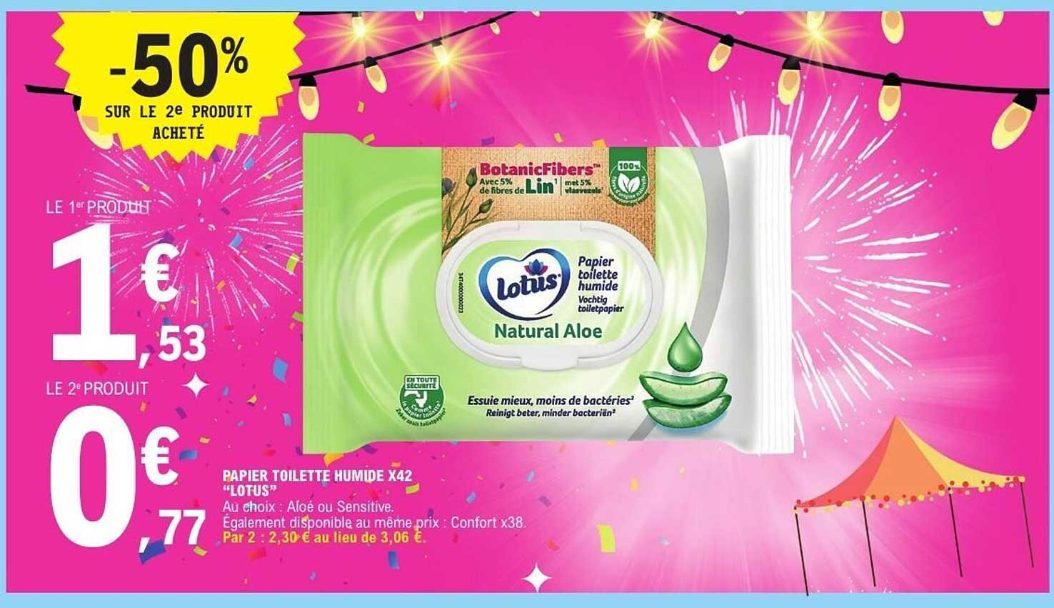 Promo Lotus Natural Aloe chez E.Leclerc - iCatalogue.fr