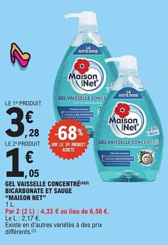 Promo Maison Net Gel Vaisselle Concentré chez E.Leclerc - iCatalogue.fr
