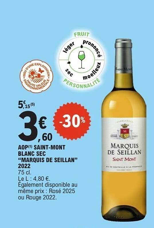 Promo Marquis De Seillan chez E.Leclerc - iCatalogue.fr