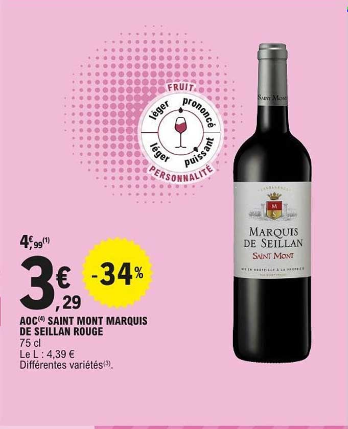 Promo Marquis De Seillan chez E.Leclerc - iCatalogue.fr