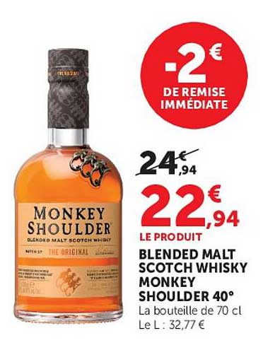 Promo Monkey Shoulder chez Carrefour - iCatalogue.fr