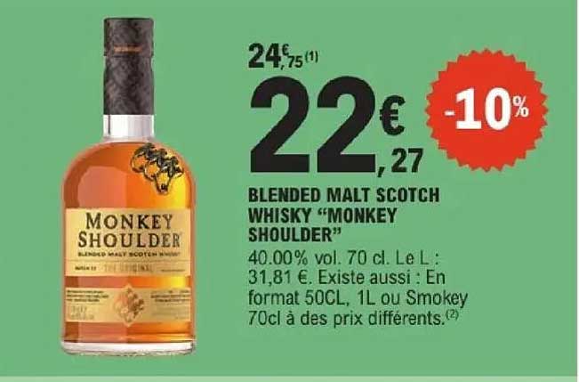 Promo Monkey Shoulder chez Auchan - iCatalogue.fr