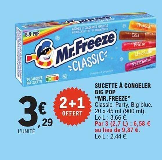 Promo Mr Freeze Classic chez E.Leclerc - iCatalogue.fr