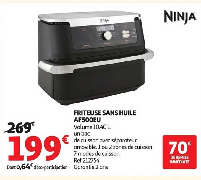 Promo NINJA FRITEUSE SANS HUILE chez Auchan - iCatalogue.fr