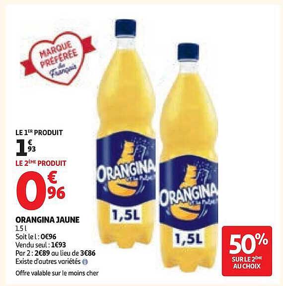 Promo Orangina Jaune chez Auchan - iCatalogue.fr