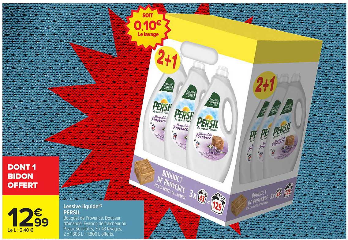 Promo PERSIL Lessive Liquide chez Carrefour - iCatalogue.fr