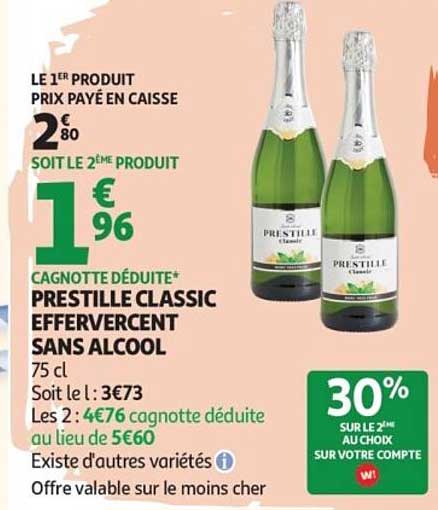 Promo Prestille Classic Effervescent Sans Alcool chez Auchan ...