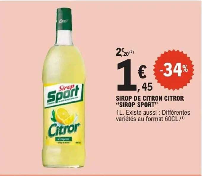 Promo Sirop Sport Citron chez E.Leclerc - iCatalogue.fr