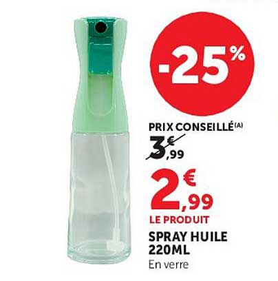Promo SPRAY HUILE 220ML chez Hyper U - iCatalogue.fr