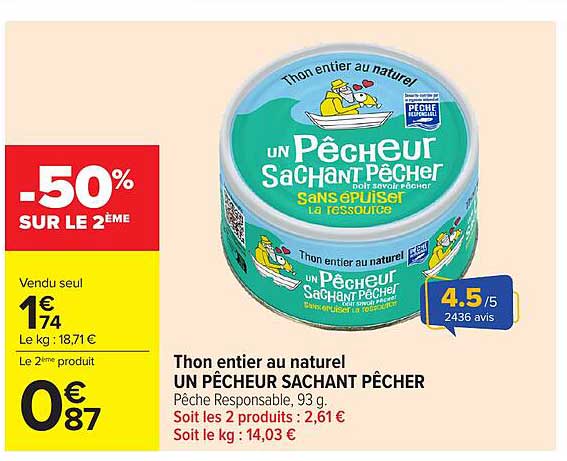Promo Un Pêcheur SACHANT PÊCHER chez Carrefour - iCatalogue.fr