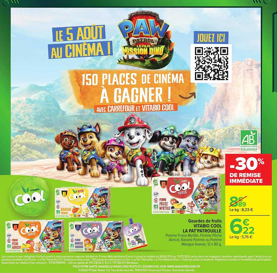 Promo Vitabio Cool Fruits chez Carrefour - iCatalogue.fr
