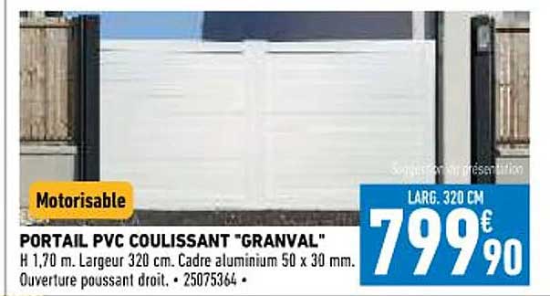 Promo Portail Pvc Coulissant "granval" chez Brico Cash - iCatalogue.fr