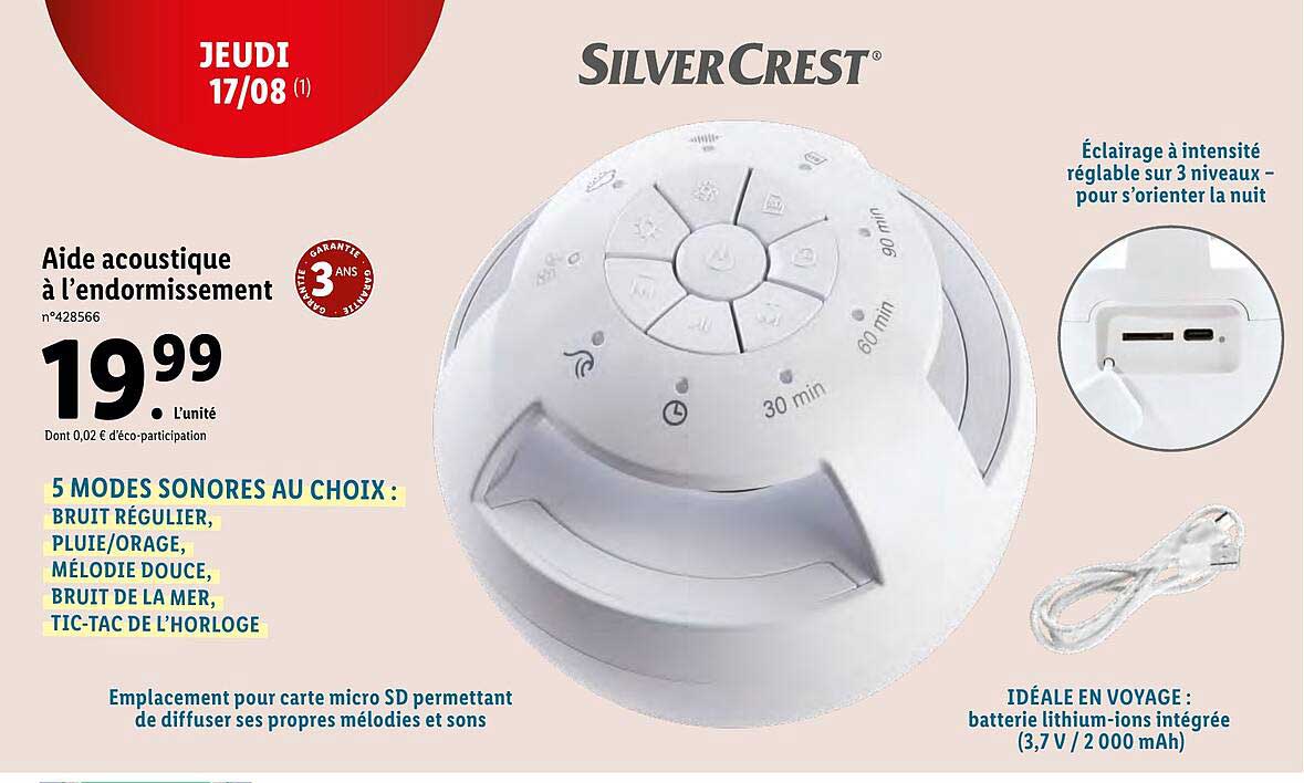 Aide Acoustique L Endormissement Lidl