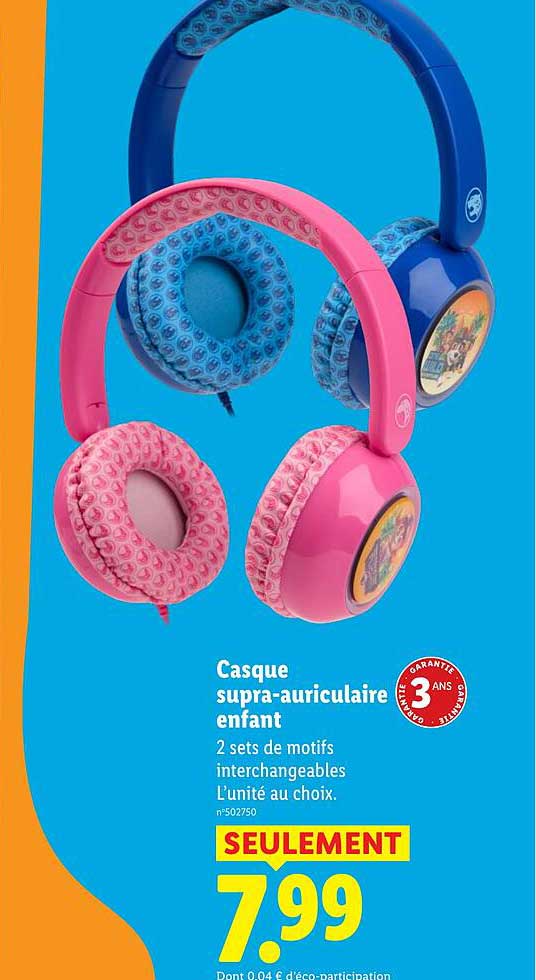 Promo Casque Supra-auriculaire Enfant chez Lidl - iCatalogue.fr