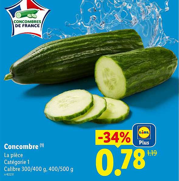 Promo Concombre chez Lidl - iCatalogue.fr