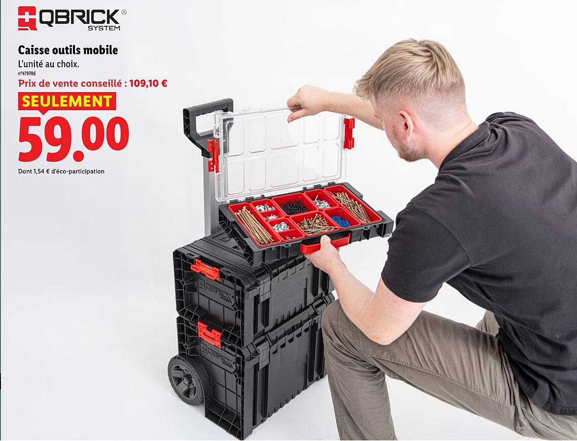 Promo QBRICK SYSTEM Caisse Outils Mobile chez Lidl - iCatalogue.fr