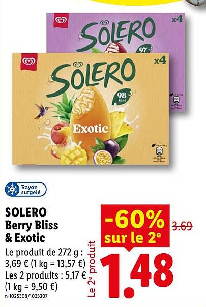 Promo SOLERO Berry Bliss & Exotic chez Lidl - iCatalogue.fr