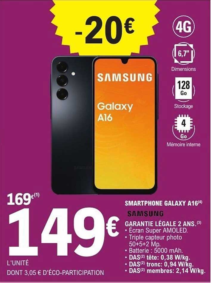 Promo Samsung Galaxy S23 chez Auchan - iCatalogue.fr