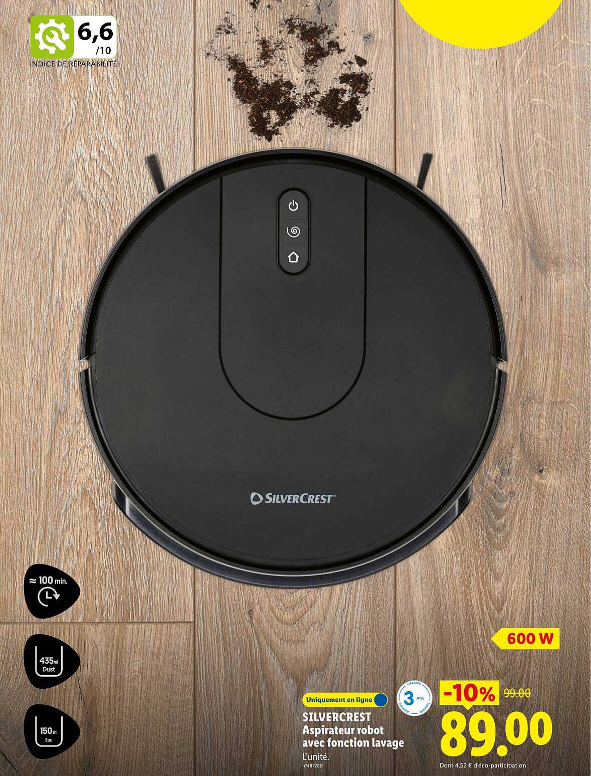 Aspirateur Robot Silvercrest Lidl 2022 Avis