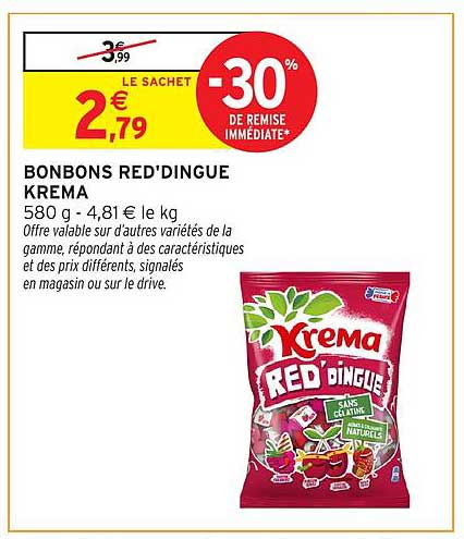 Promo Krema Red' Dingue chez Intermarché - iCatalogue.fr