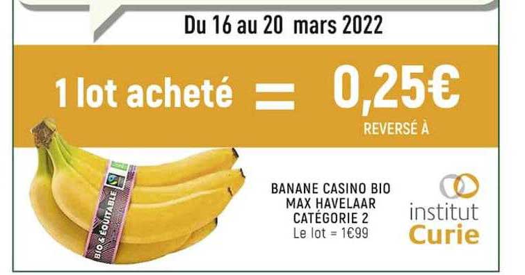 Promo Banane Casino Bio Max Havelaar Catégorie 2 chez Spar - iCatalogue.fr
