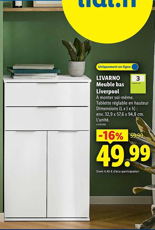 Promo LIVARNO Meuble Bas Liverpool chez Lidl - iCatalogue.fr