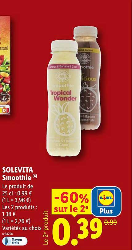 Promo SOLEVITA Smoothie chez Lidl - iCatalogue.fr