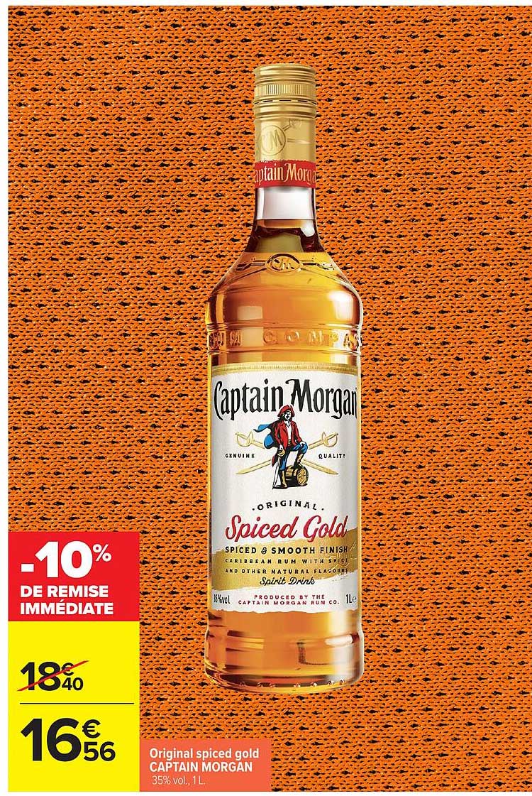 Promo Captain Morgan Spiced Gold chez Carrefour Market - iCatalogue.fr
