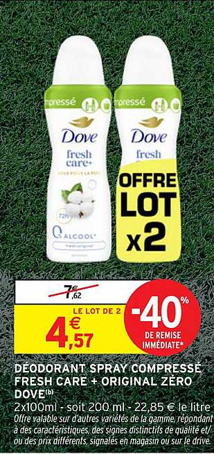 Promo Dove Advanced Care chez Carrefour - iCatalogue.fr