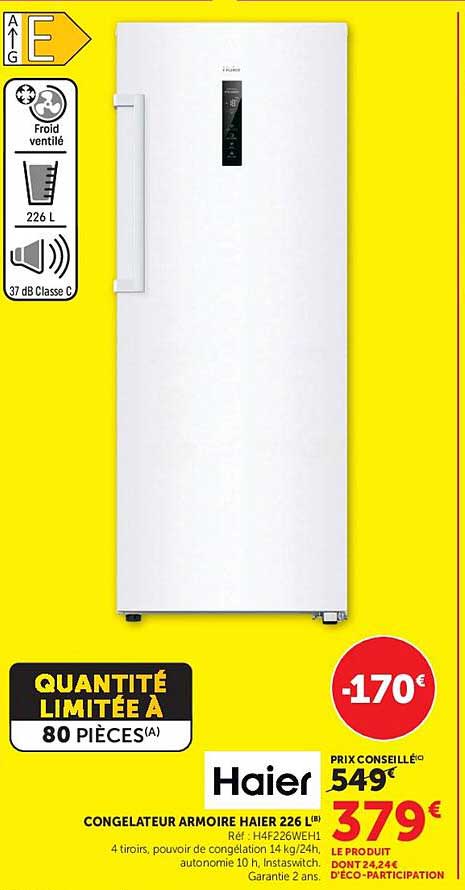 Promo Haier Congélateur Armoire chez Hyper U - iCatalogue.fr