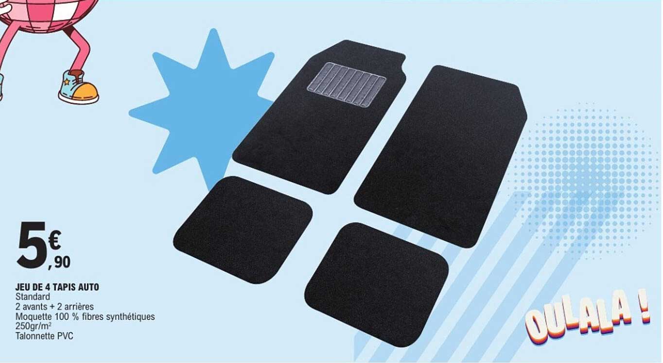 Promo JEU DE 4 TAPIS AUTO chez E.Leclerc - iCatalogue.fr