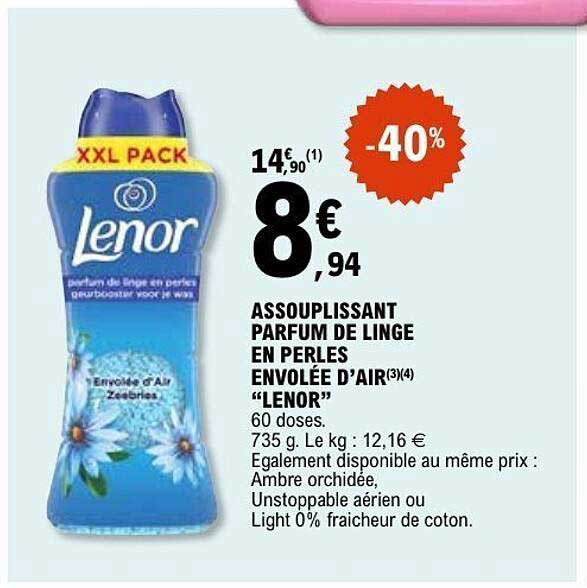 Promo Lenor Envolée D'air chez E.Leclerc - iCatalogue.fr