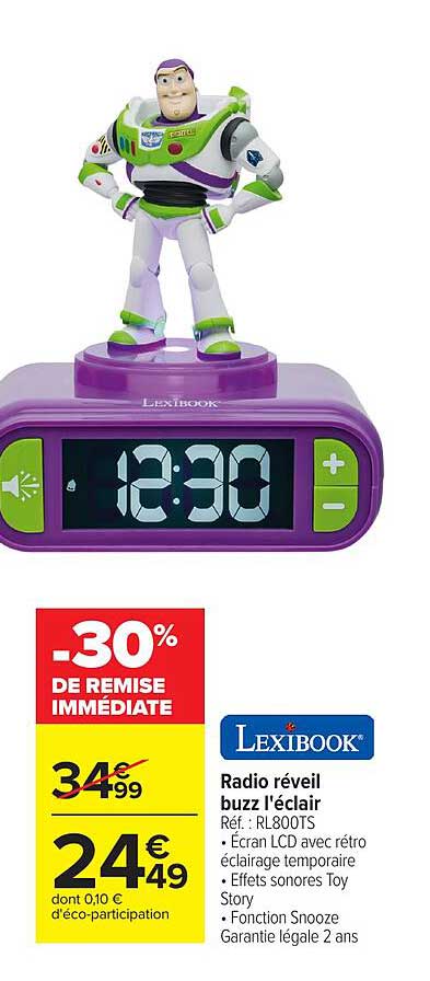 Promo Lexibook Radio Réveil Buzz L'éclair chez Carrefour - iCatalogue.fr