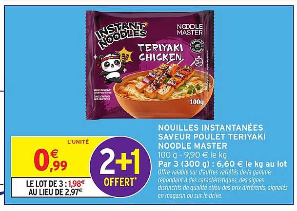Promo Noodle Master Teriyaki Chicken chez Intermarché - iCatalogue.fr