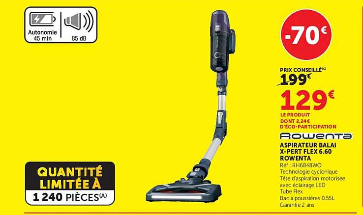 Promo Rowenta Aspirateur Balai X-PERT 6.60 chez Super U - iCatalogue.fr