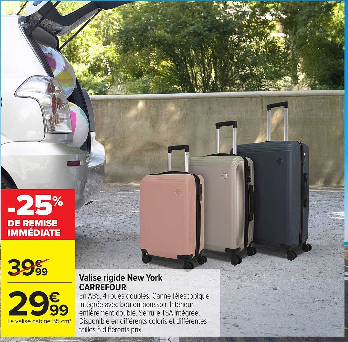Promo Valise Rigide New York CARREFOUR chez Carrefour - iCatalogue.fr