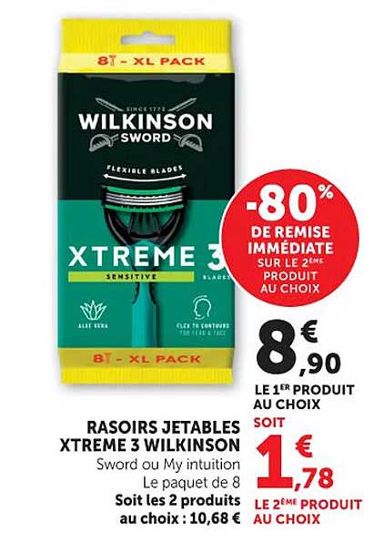 Promo WILKINSON Xtreme 3 chez Hyper U - iCatalogue.fr