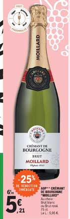 Promo Aop**crèmant De Bourgogne"moullard" chez E.Leclerc - iCatalogue.fr
